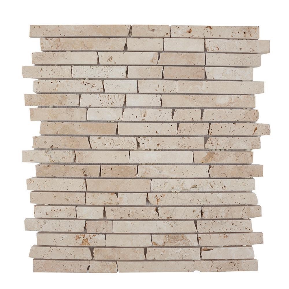 Mozaic Travertin Classic Tumbled 1.5cm x Lungimi Libere - PIATRAONLINE